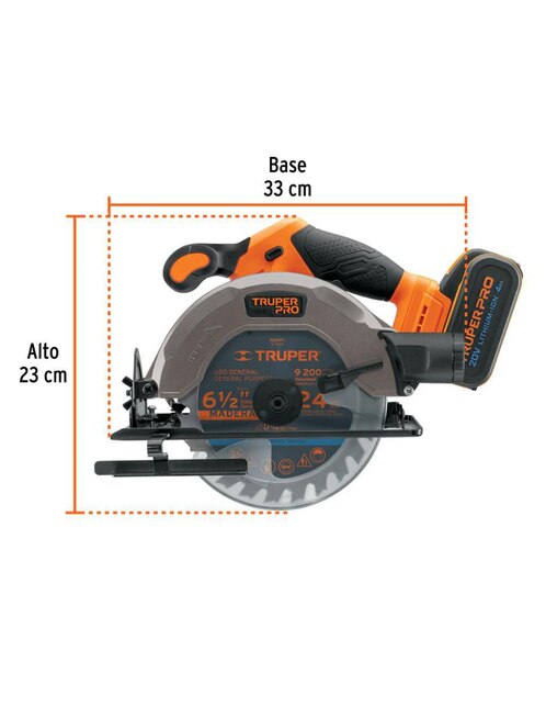 Sierra circular Truper Inalambrica 20 v 60 w 3
