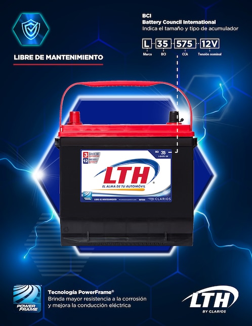 Batería para automóvil LTH L-35-575 2