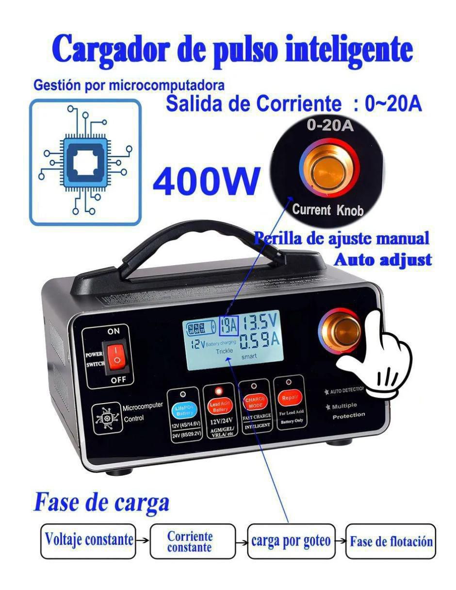 Cargador de batería Belug de 420 w pinza | Gran Barata